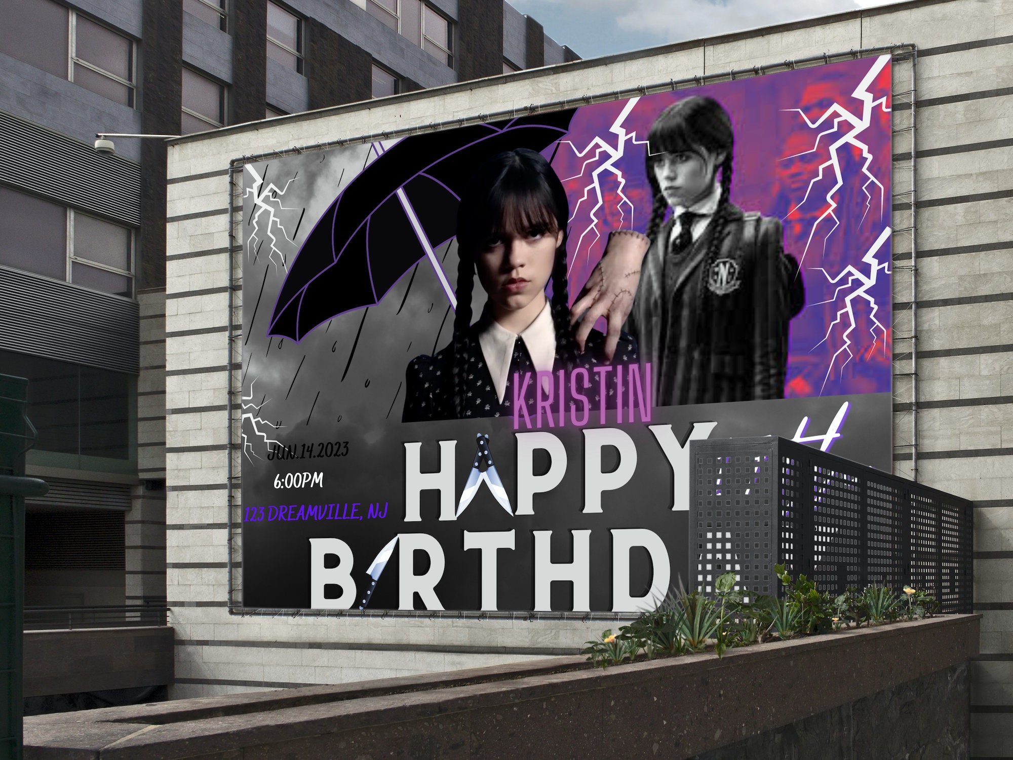 Editable Invitation, Netflix, Wednesday Addams, E-vite, Birthday ...