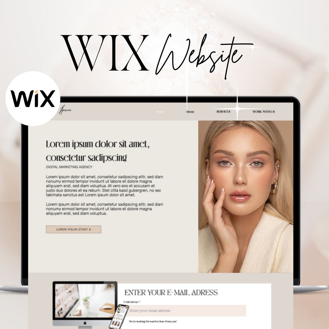 WIX Website Template, Website Template, Website Design, Social Media ...