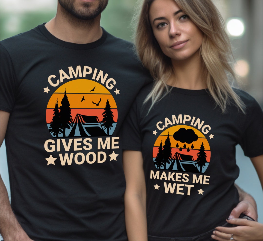 Funny Couples Matching Shirts, Camping Lover Hiker Tee Shirt ...