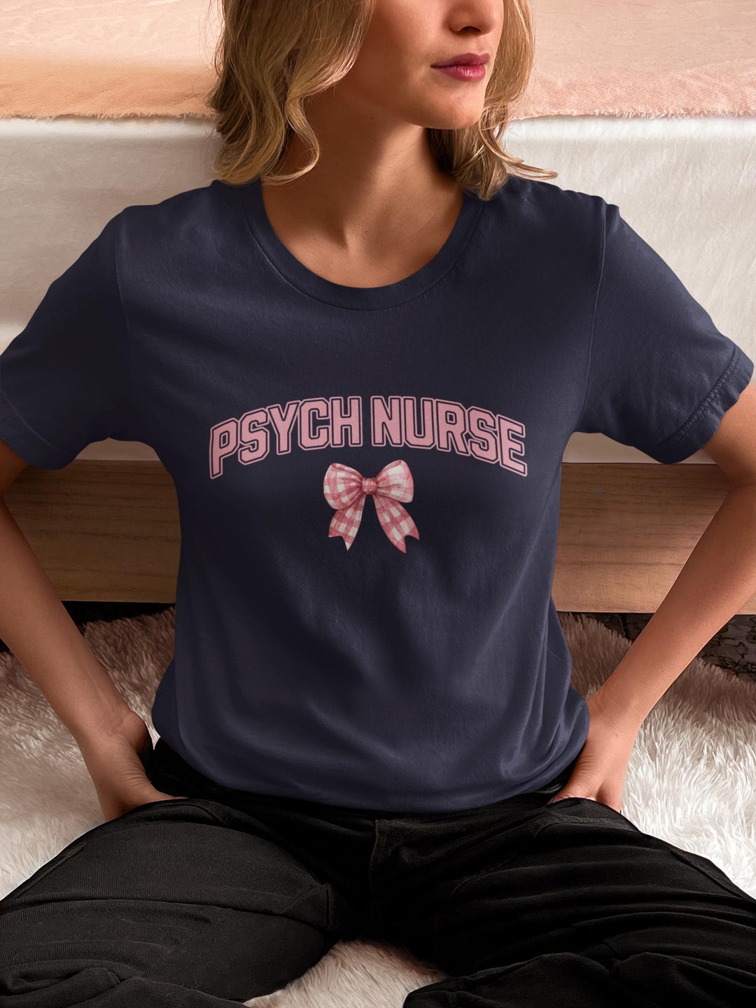 Psychiatric Nurse Tshirt, Coquette Mental Health Nurse Tee Shirt ...
