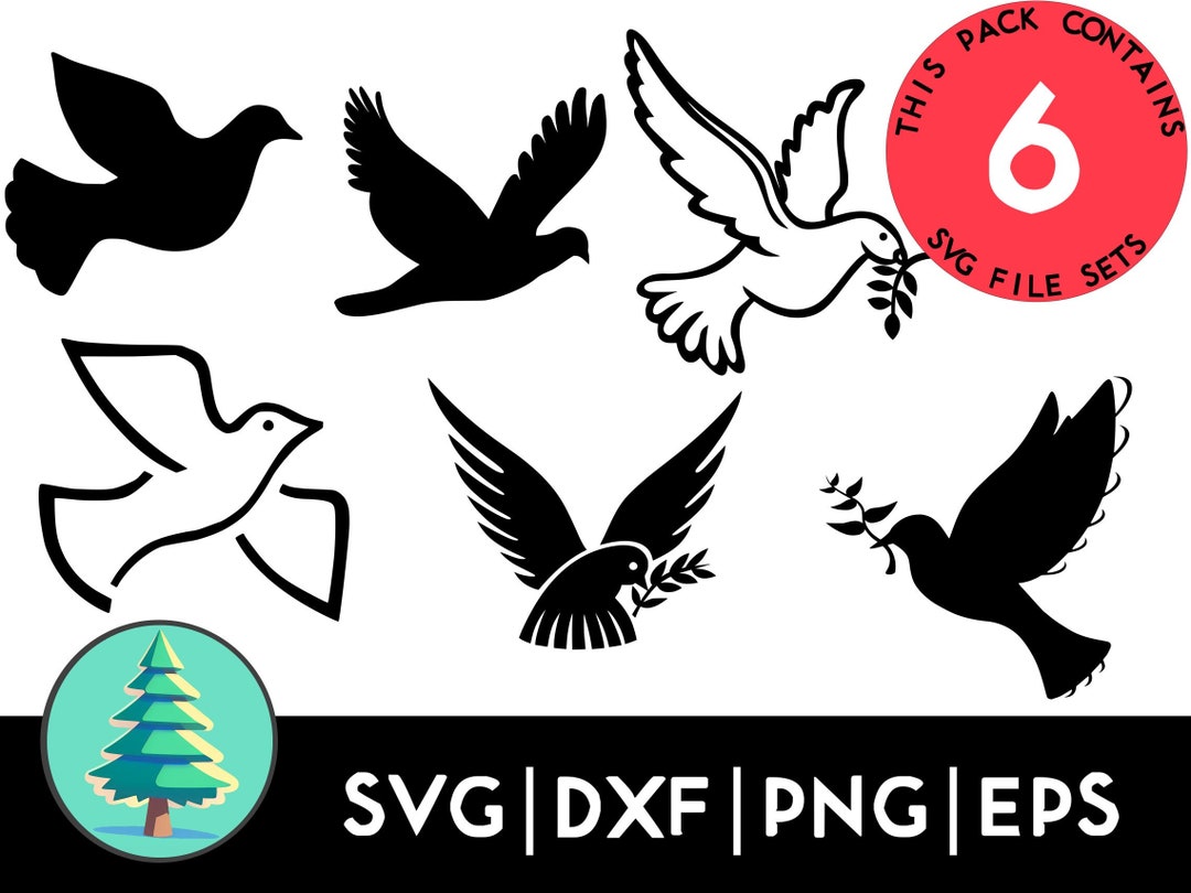 Dove Bird SVG for Wedding Designs Files for Wedding Reception Love ...