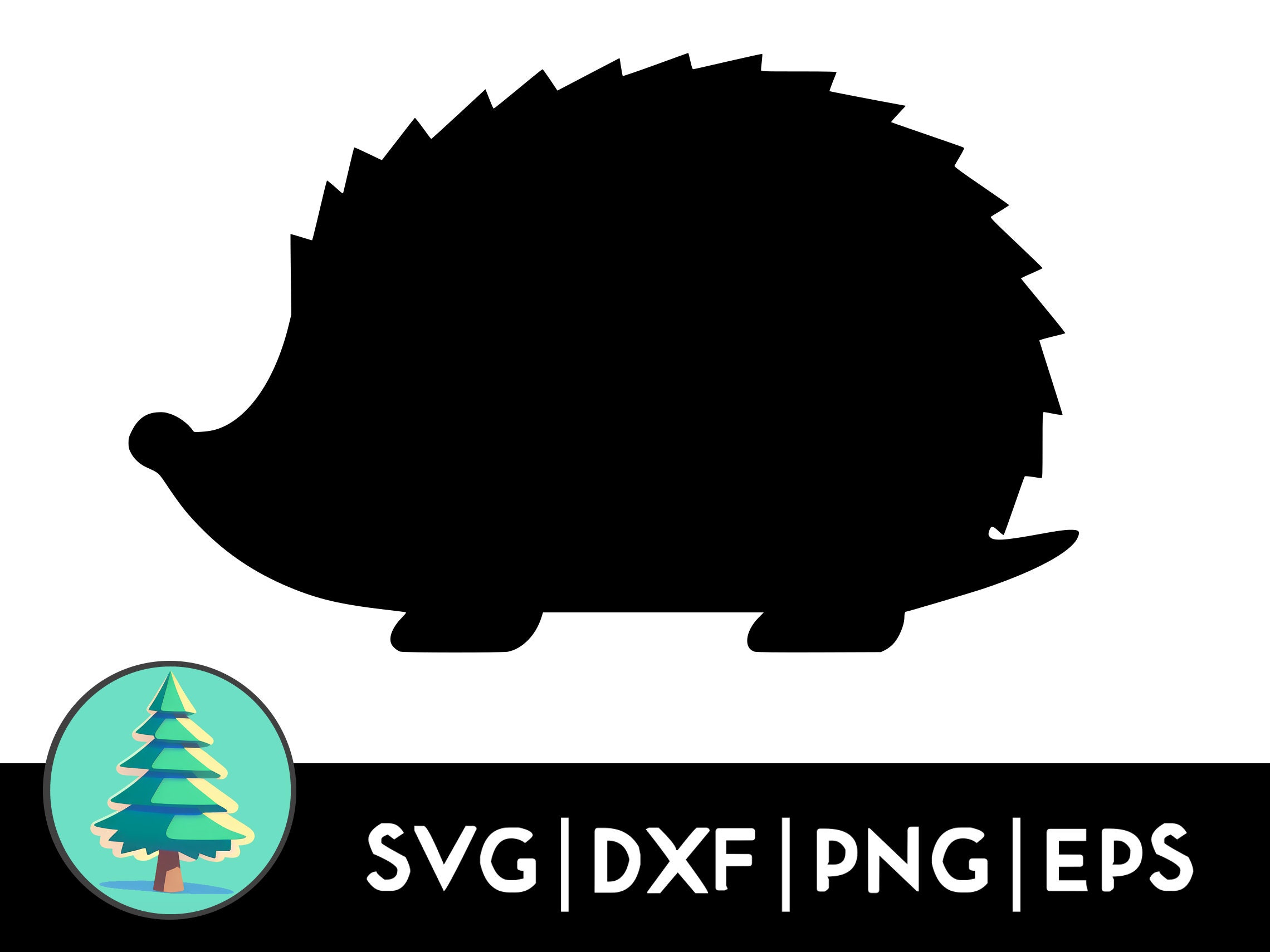 Hedgehog SVG Files for Roadsigns Cards Crafts, PNG JPG Silhouette of a ...
