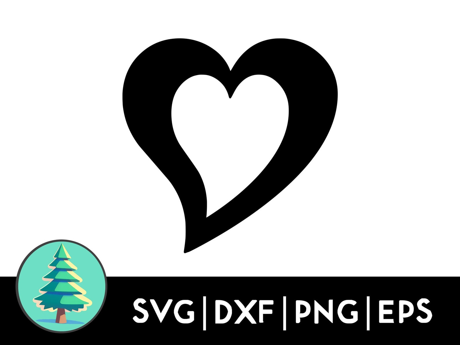 Blank Heart Outline SVG Files, Valentines Day SVG, Heart Outline Vector ...