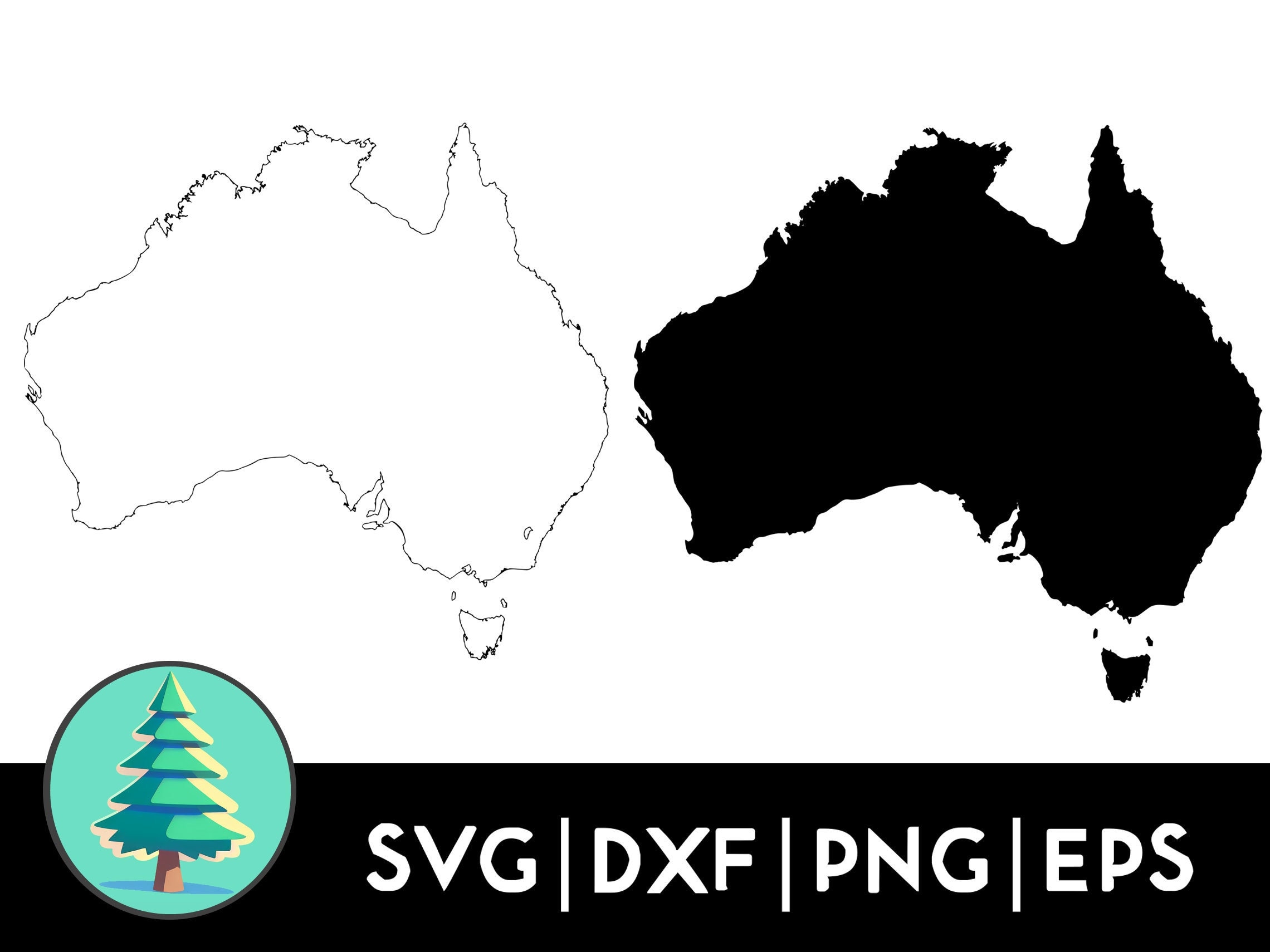 Map of Australia, Outline and Shape of Australia, Aussie Map in a Solid ...