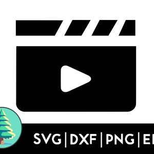 Play Clapper SVG - Movie Clapboard Clipart, Film Director Vector ...