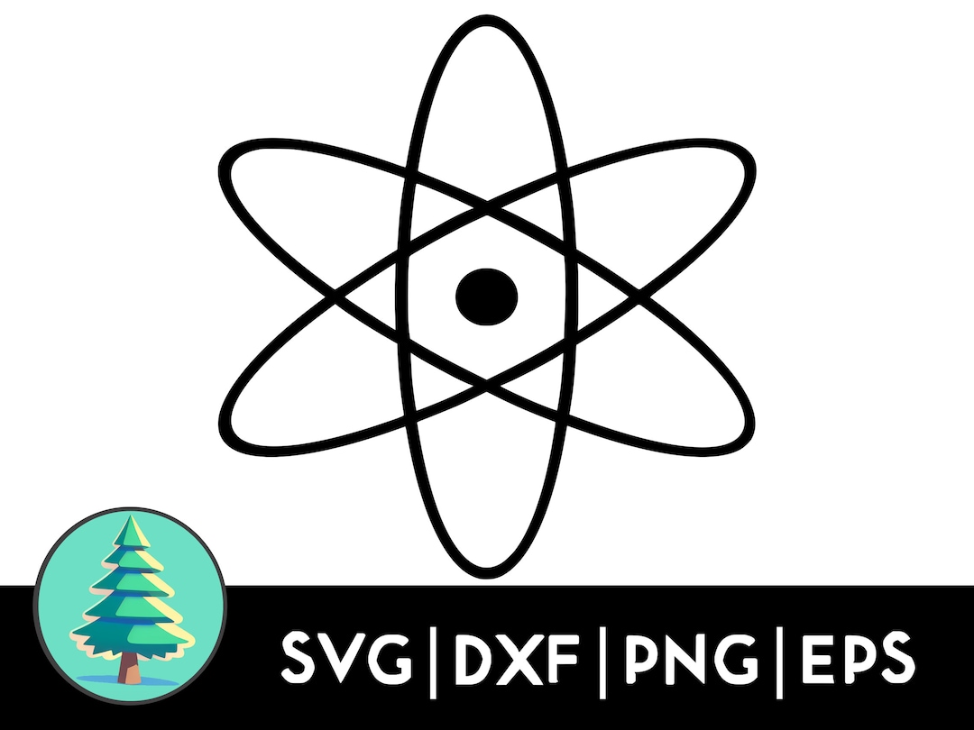 Atomic Symbol SVG File - Science, Chemistry, Nuclear Physics, Digital ...