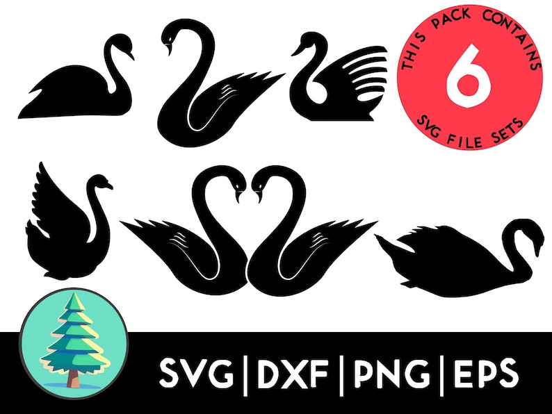 Swan SVG for Wedding Designs Files for Wedding Reception Love Birds ...