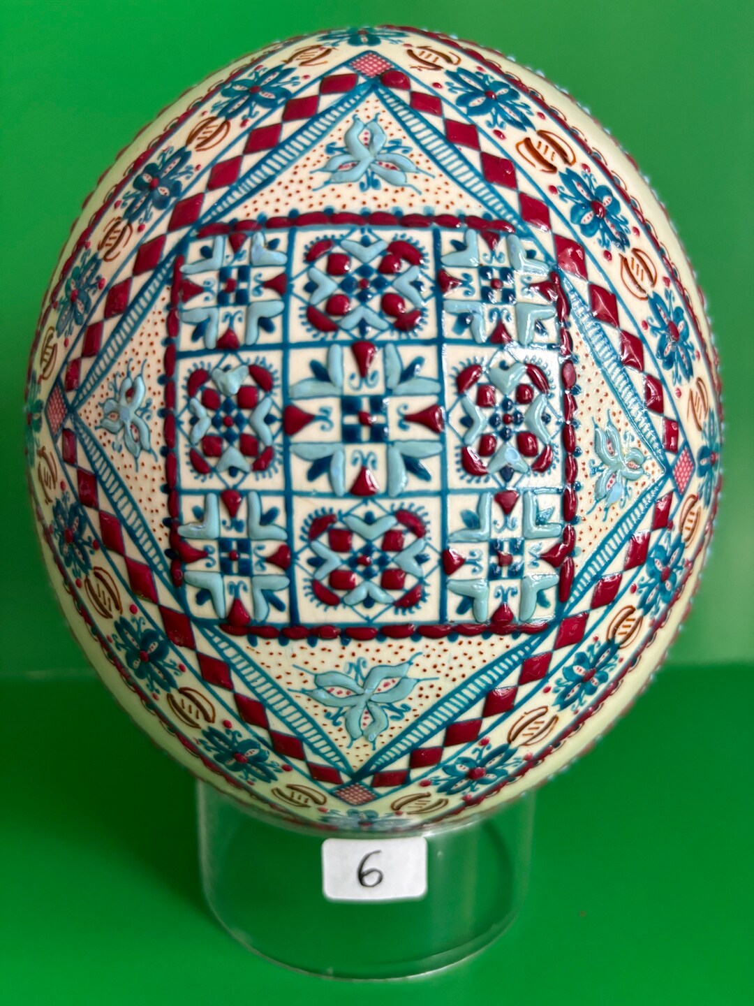 Egg Art - Pysanky Ostrich Egg, Cultural Home Decor Ornament - Etsy