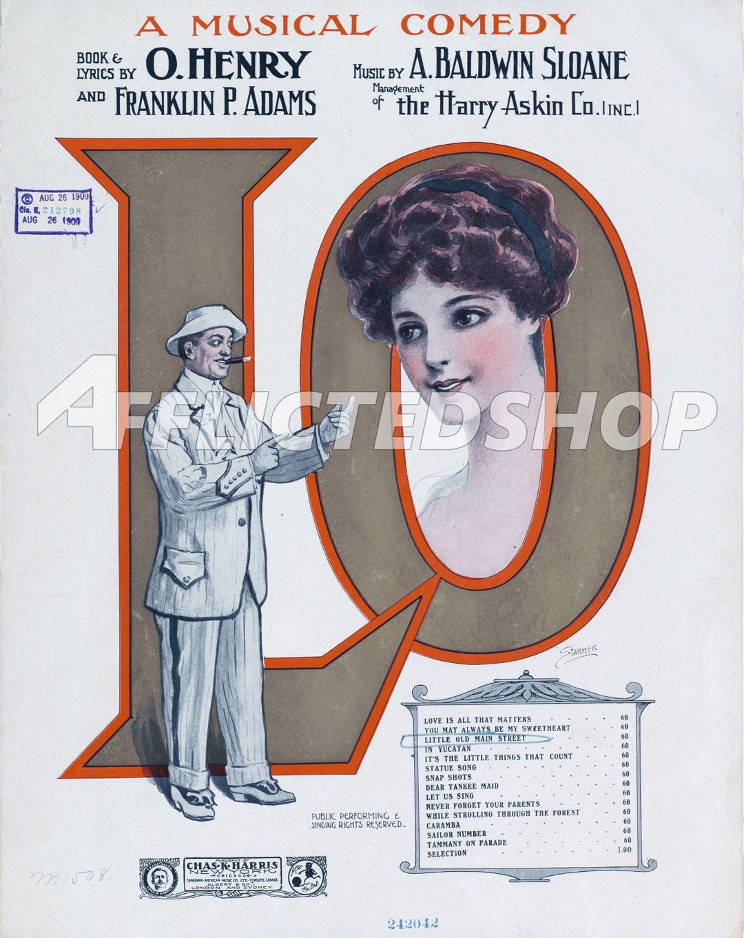 Digital Download Vintage Album Cover 1909 - Etsy