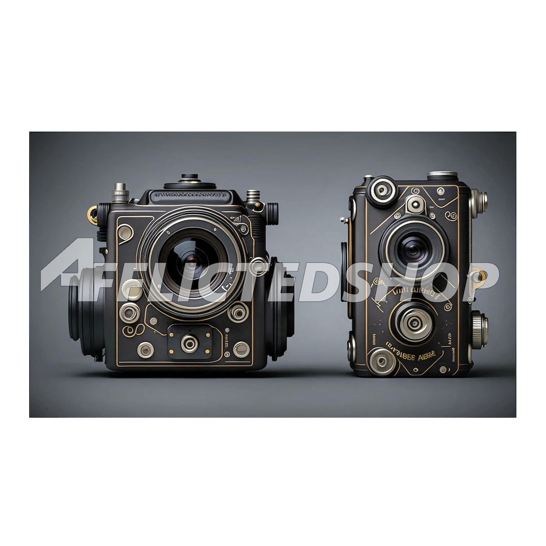Steampunk Twin Lens Reflex Camera Duo Digital Download - Etsy