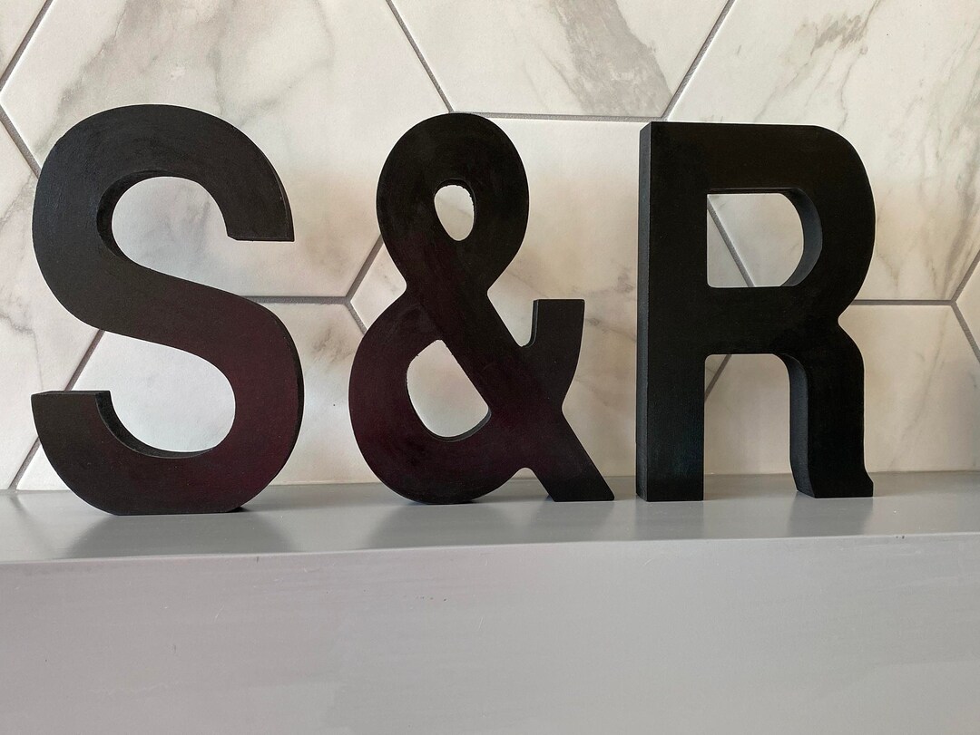 Free Standing Wood Letters Painted 3d Block Letters - Etsy
