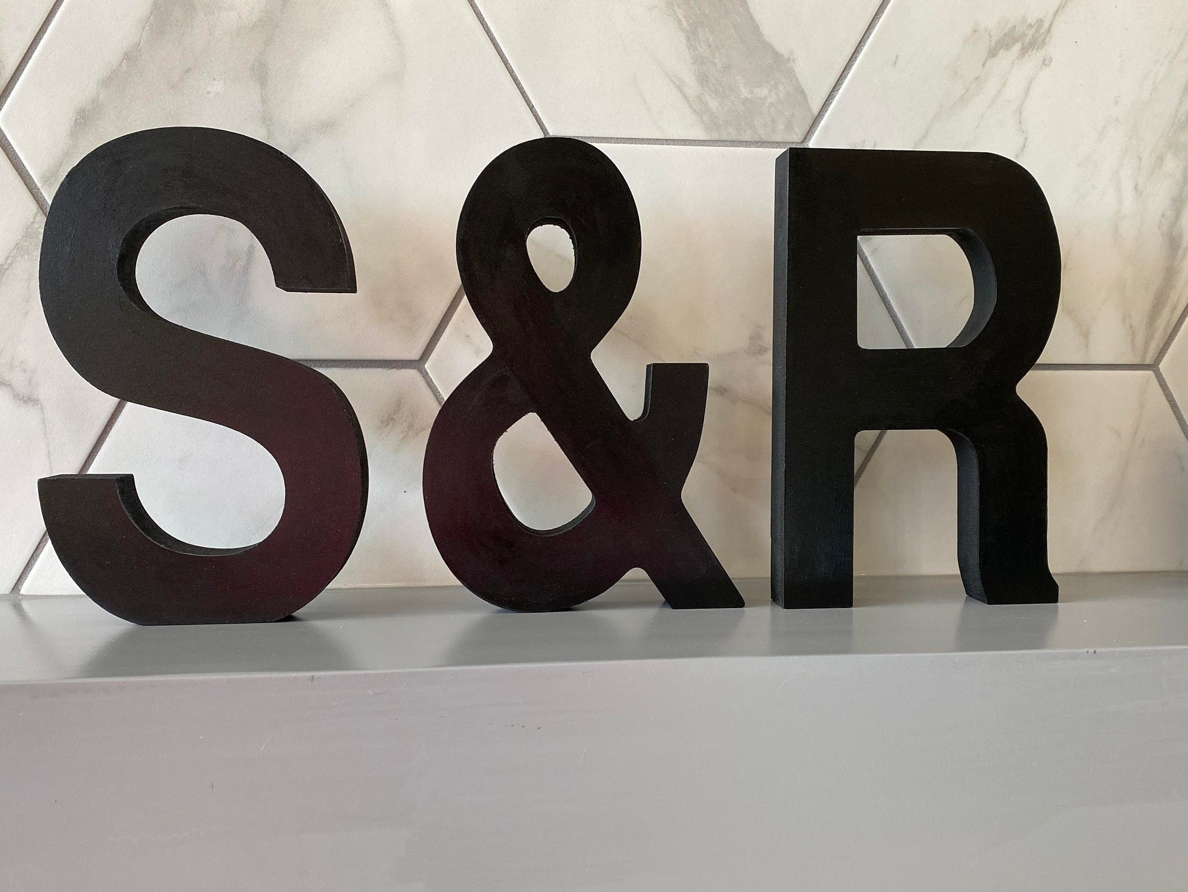 Free Standing Wood Letters Painted 3d Block Letters - Etsy