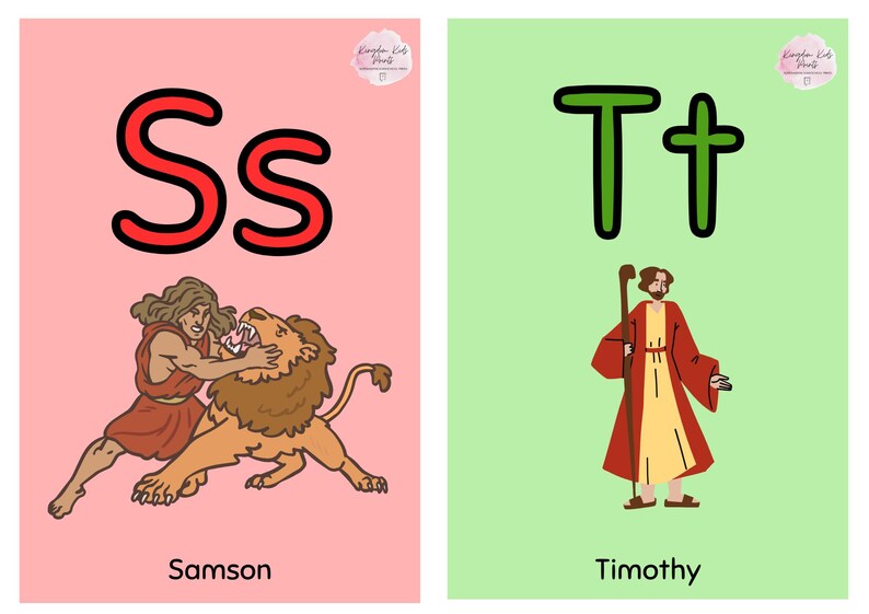 ABC Bible Flashcards | Printable Kids Bible Activity | ABC Bible Verse ...
