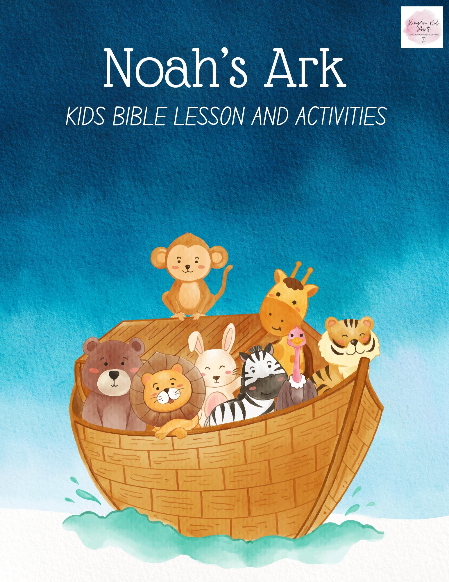 Noah's Ark Kids Bible Lesson: Sunday School Printables (PDF) - Etsy