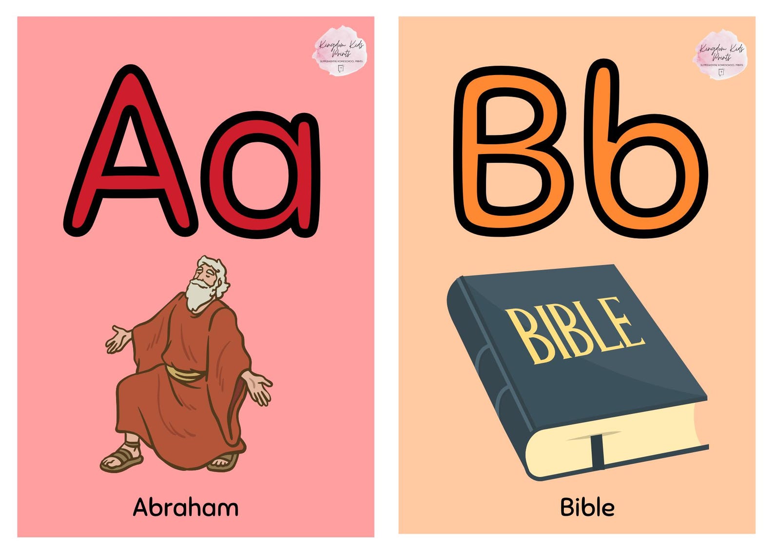 ABC Bible Flashcards | Printable Kids Bible Activity | ABC Bible Verse ...