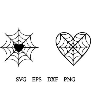 Heart Spiderweb Spiderweb Svg Love Heart Web Clipart - Etsy