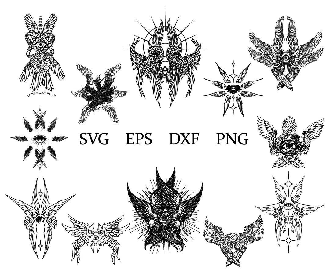 Biblically Accurate Angel Svg Seraphim Clipart Angel Eps Dxf Png - Etsy