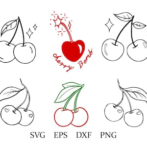 Cherry Svg Cherry Bomb Cherry Clipart Eps Dxf Png - Etsy