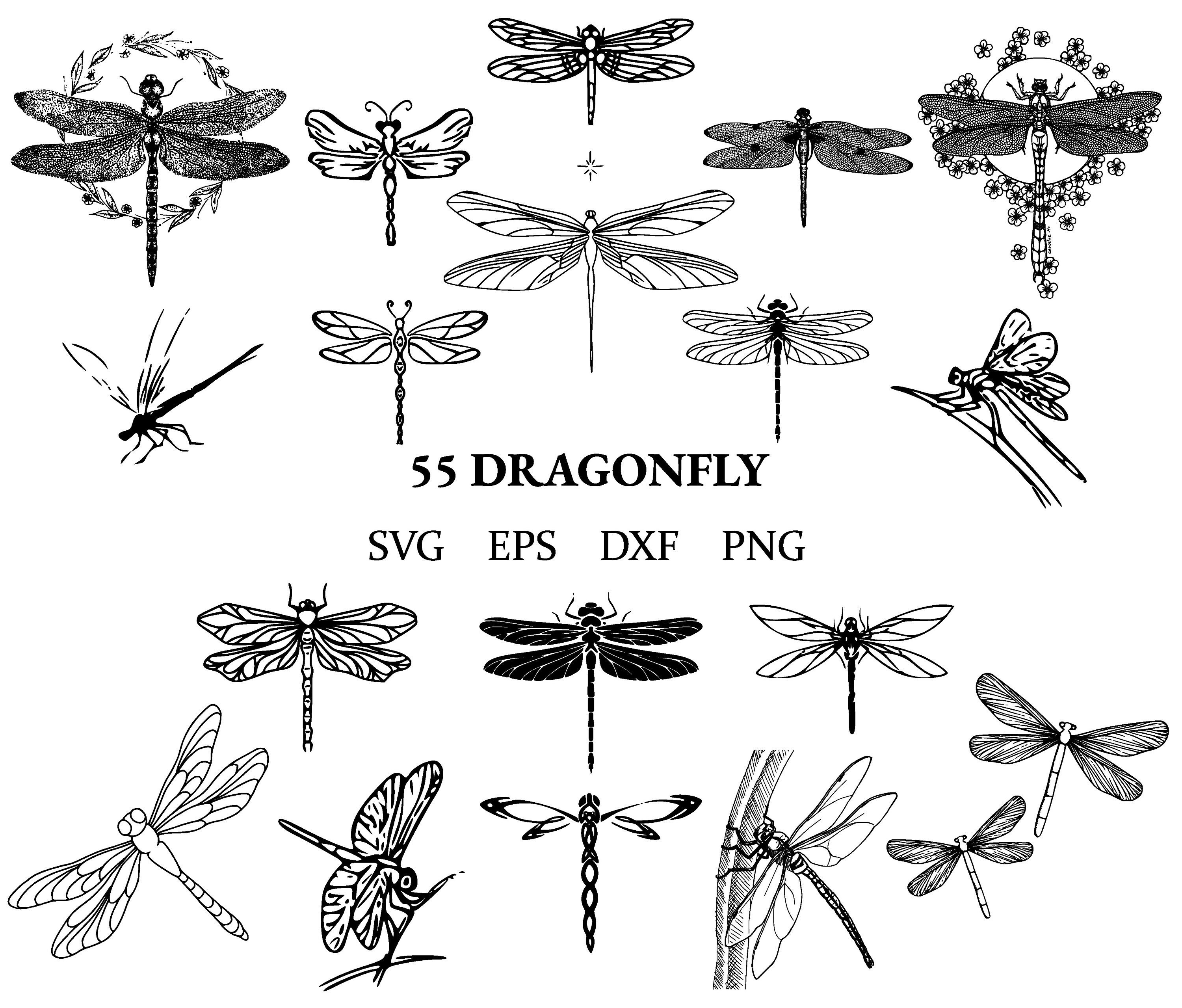 Dragonfly Svg Dragonfly Bundle Dragonfly Clipart - Etsy