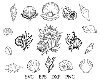 Seashell Svg, Sea Shell SVG, Beach SVG, Underwater the Sea Svg, Ocean ...