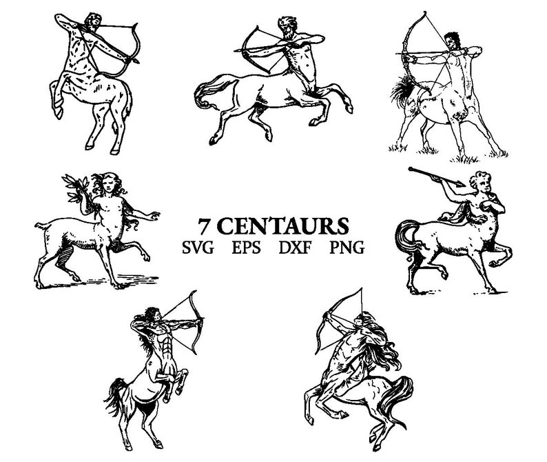 Centaur Svg Centaur Archer Clipart Mythical Creature Sagittarius - Etsy