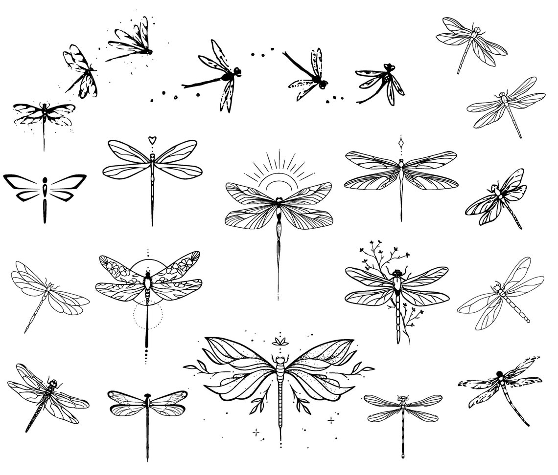 Dragonfly Svg Dragonfly Bundle Dragonfly Clipart - Etsy