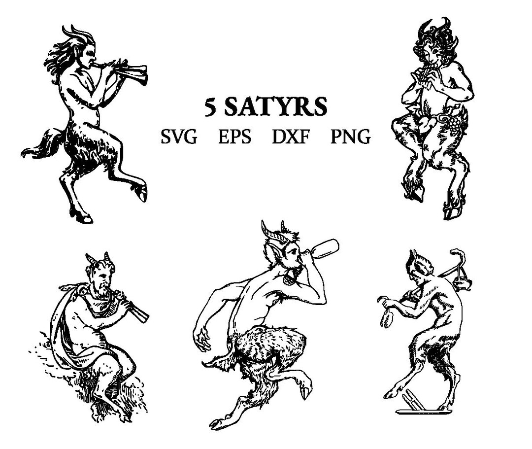Fauns and Saytr Clipart Mythical Creature SVG Eps Dxf Png - Etsy