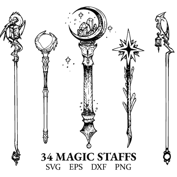 Wizard Staff - Etsy