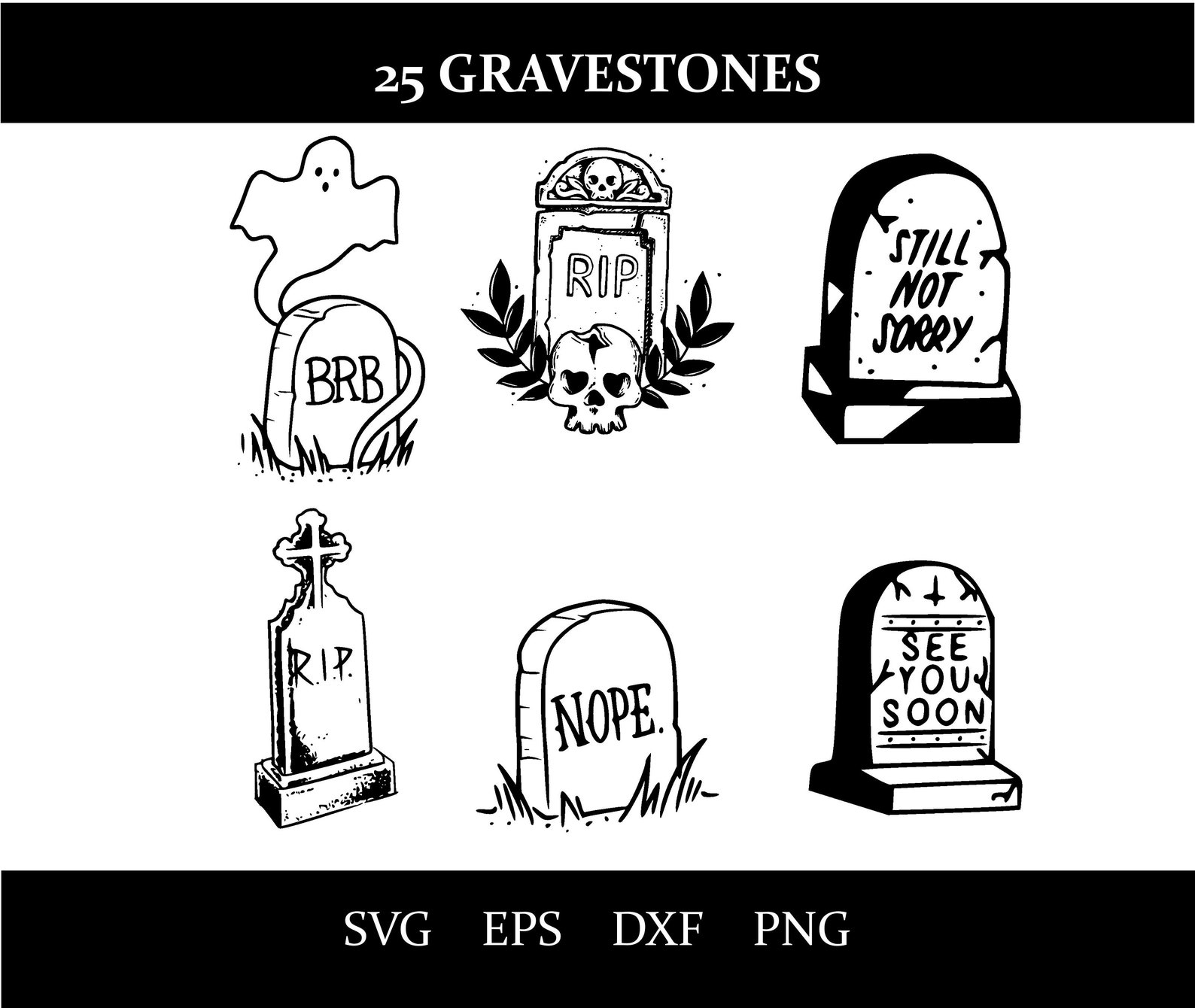 Gravestone Svg Sassy Gravestone Rip Gravestone Gravestone Clipart Eps ...