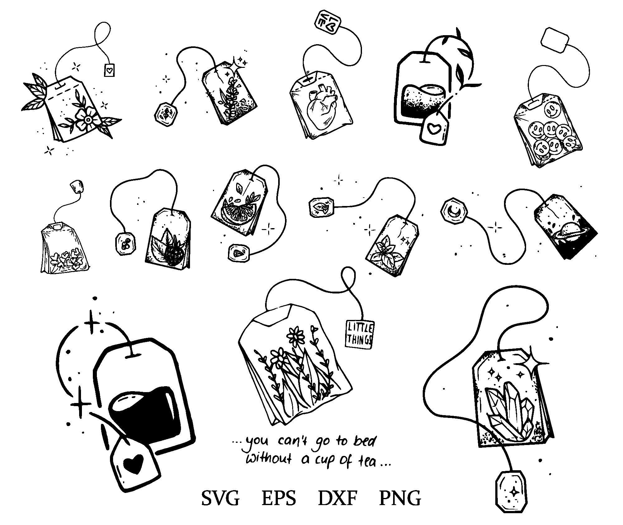 Tea Bag String Clip Art