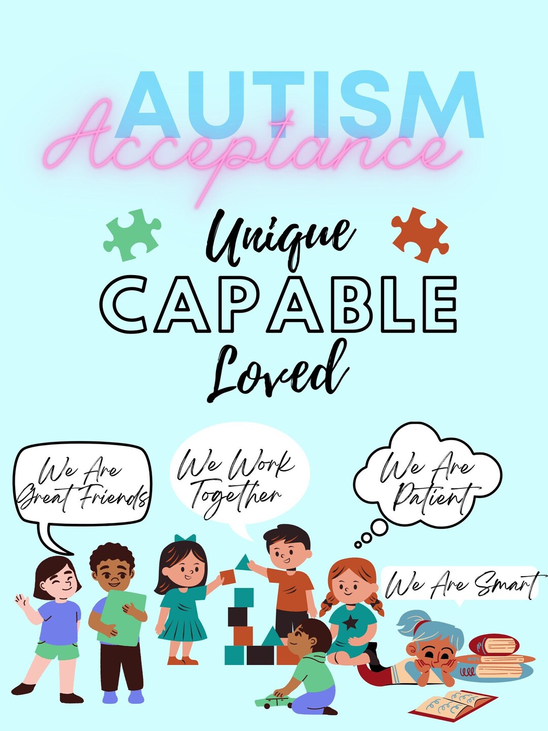 Autism Acceptance Poster - Etsy