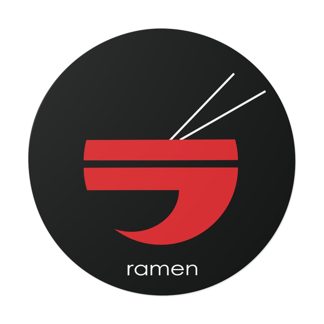 Ramen Abstract Logo Vinyl Sticker, Funny Food Sticker, Japanese Food ...