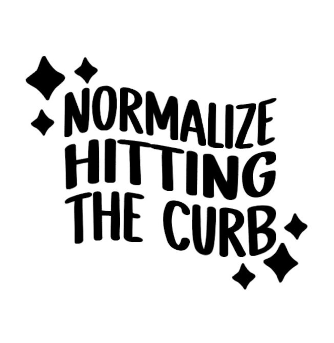 Normalize Hitting the Curb Decal - Etsy