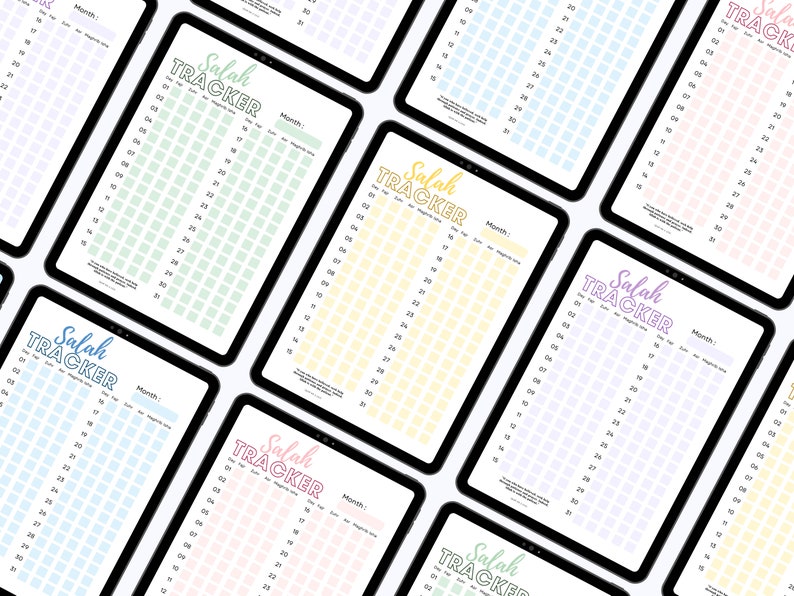 Salah Tracker Printable 2024 | Muslim Prayer Tracker | Monthly Daily ...
