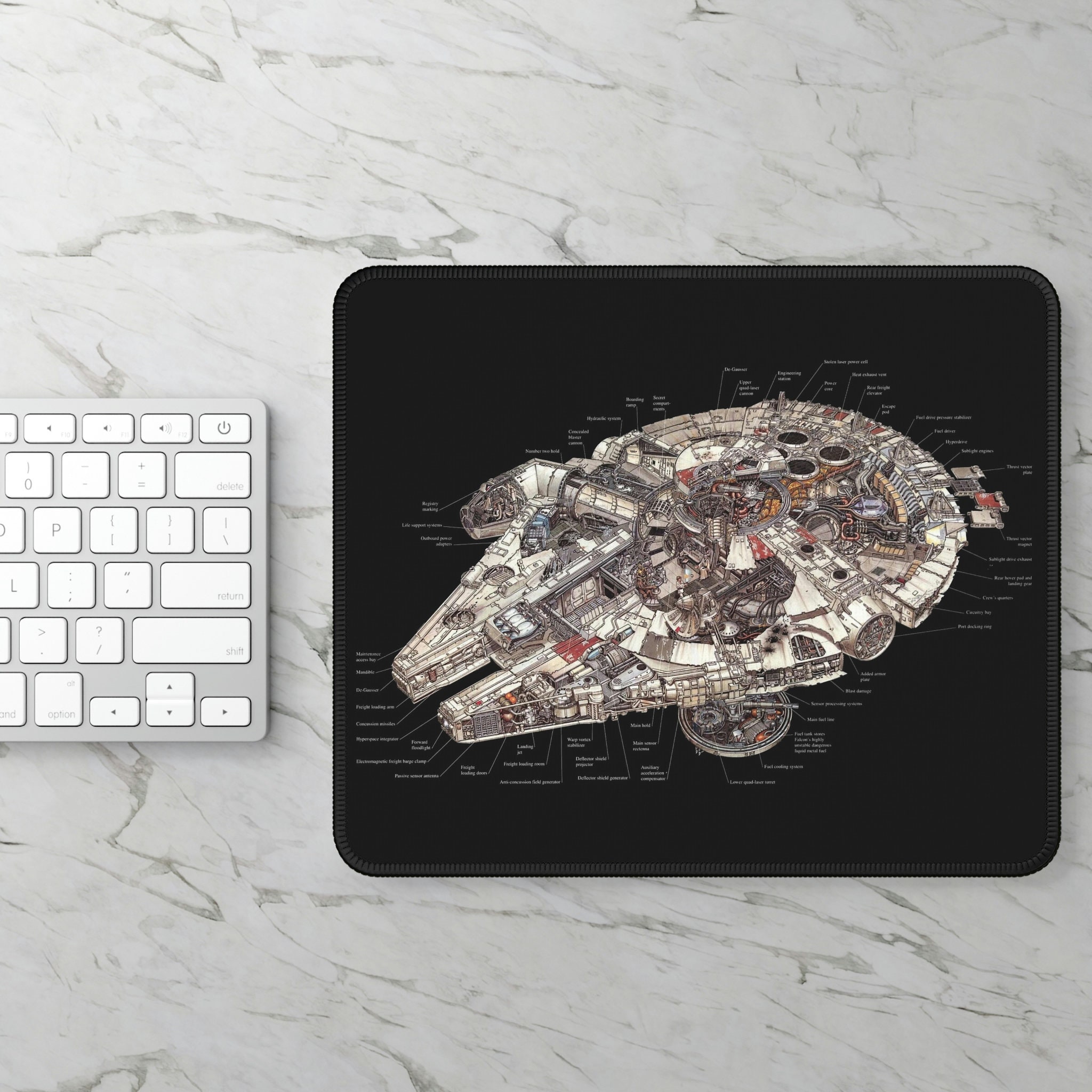 Star Wars Millenium Falcon Gaming Mouse Pad - Etsy