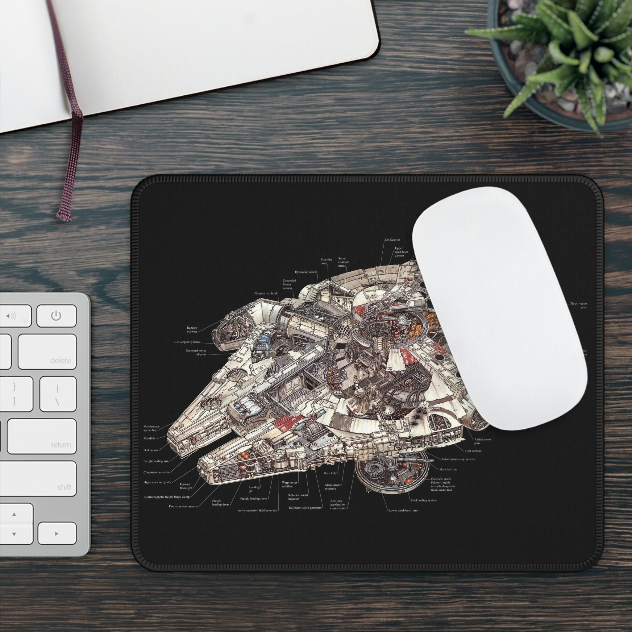 Star Wars Millenium Falcon Gaming Mouse Pad - Etsy