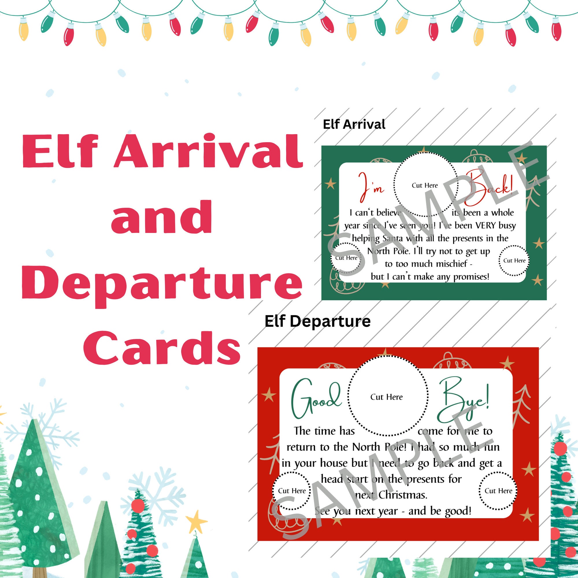 Elf on the Shelf Arrival and Departure elf Fun Christmas - Etsy Canada