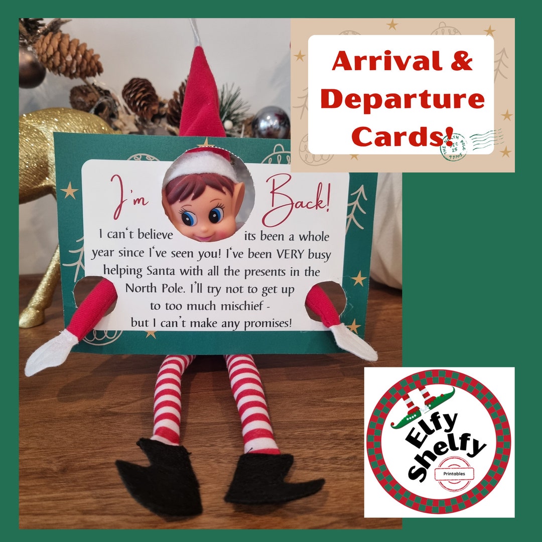 Elf on the Shelf Arrival and Departure elf Fun Christmas - Etsy Canada