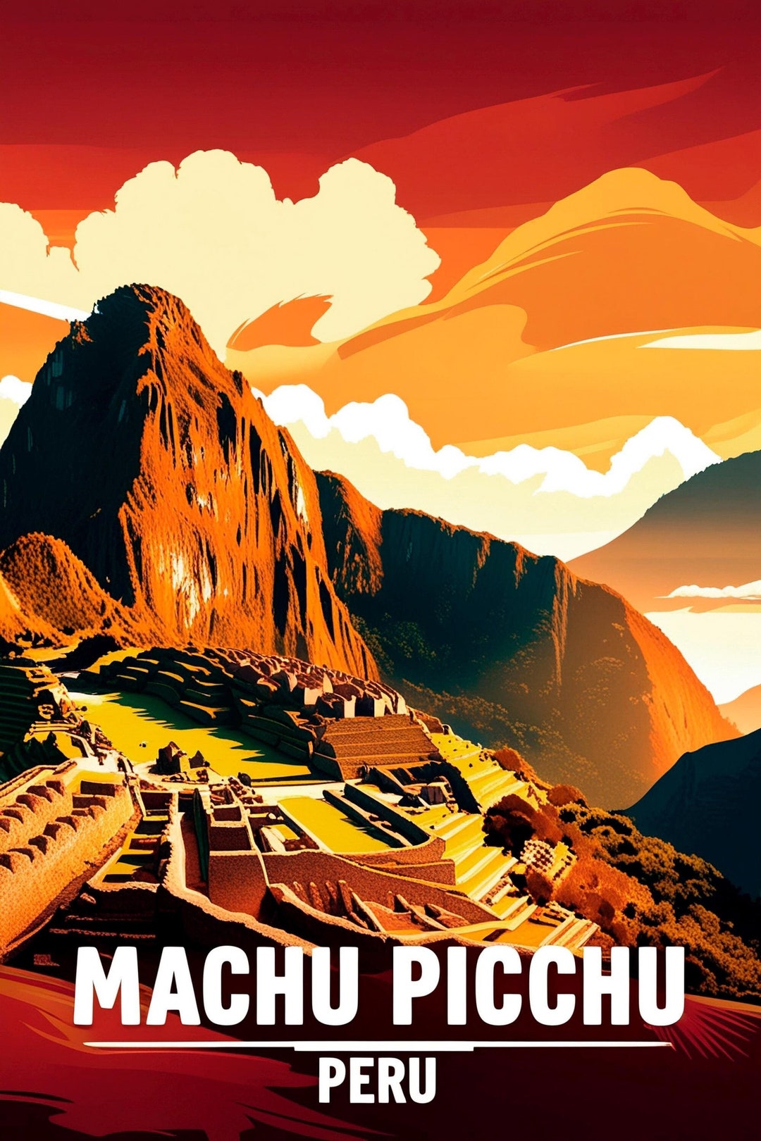 Machu Picchu Wall Poster - Etsy