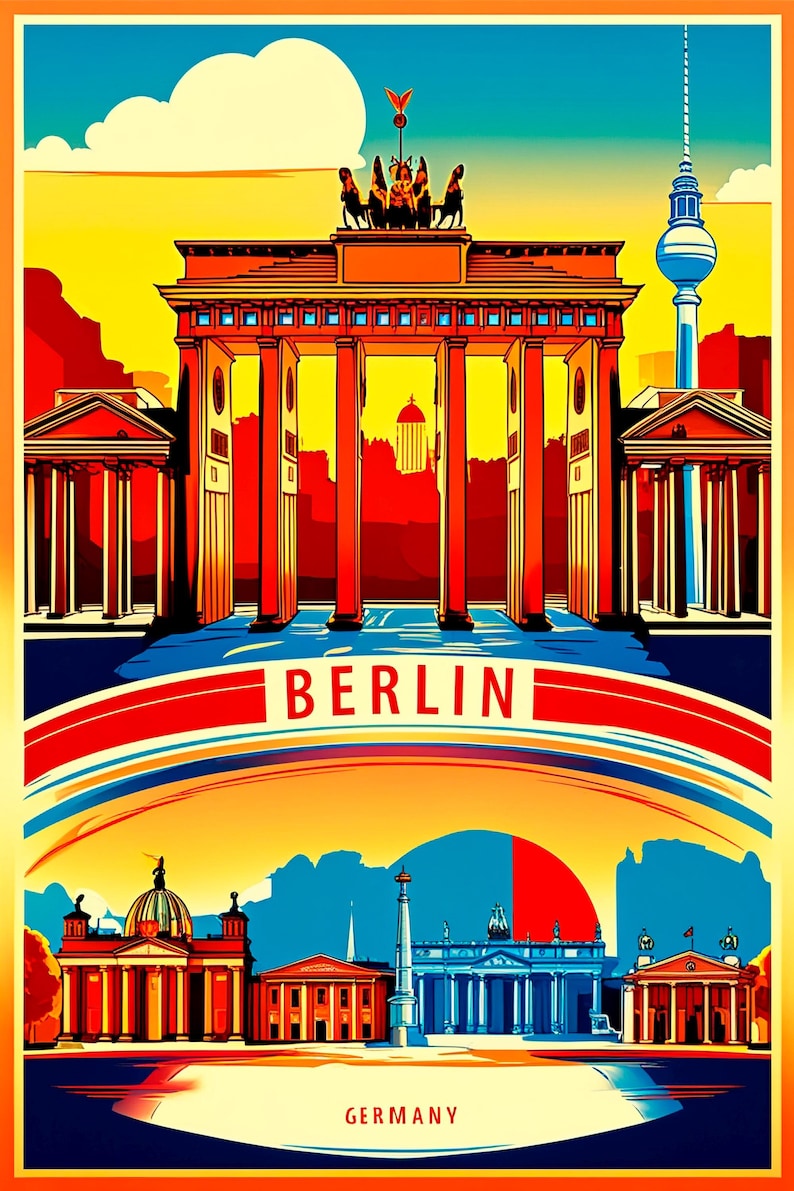 Berlin, Germany Wall Poster - Etsy