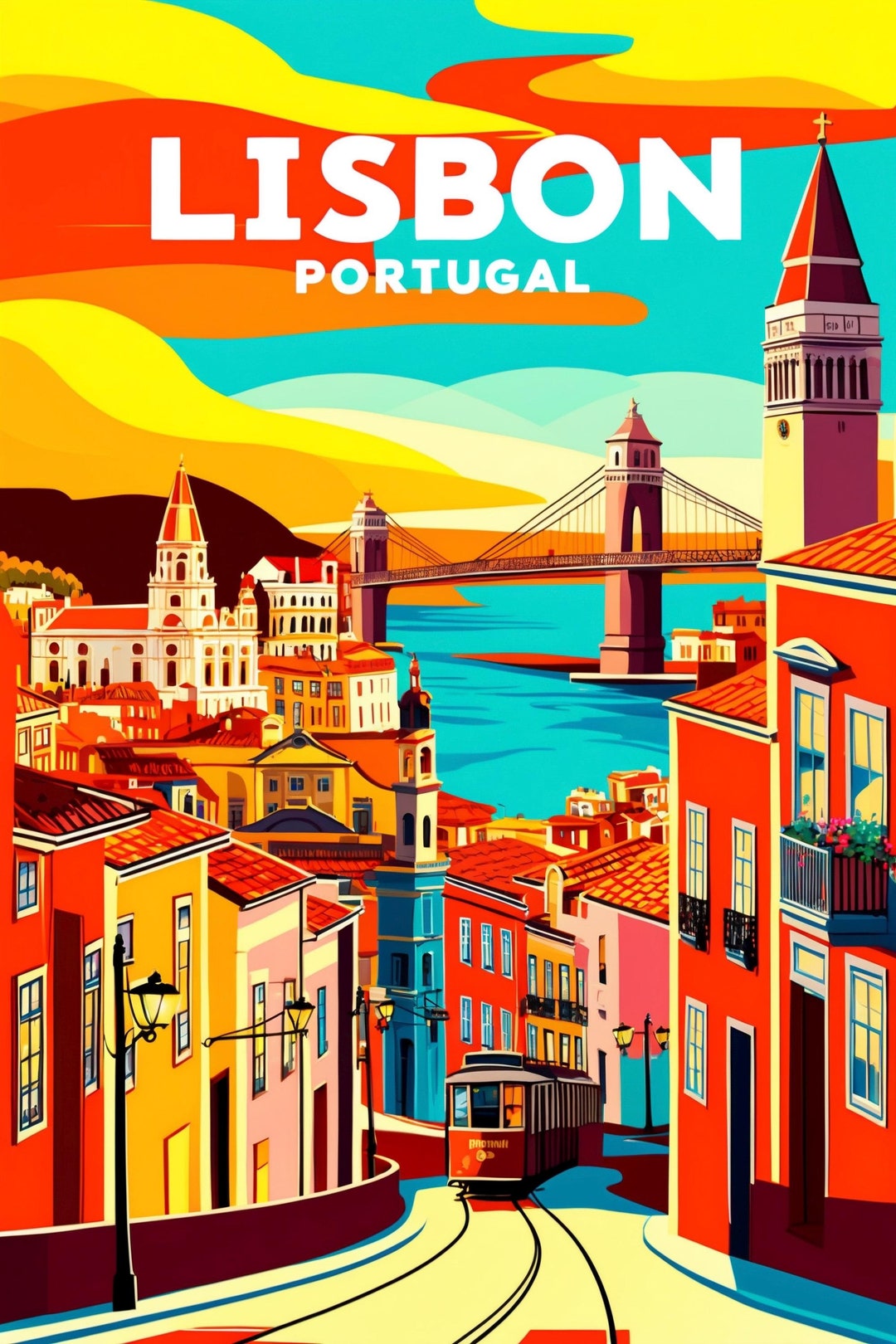 Lisbon, Portugal Wall Poster - Etsy