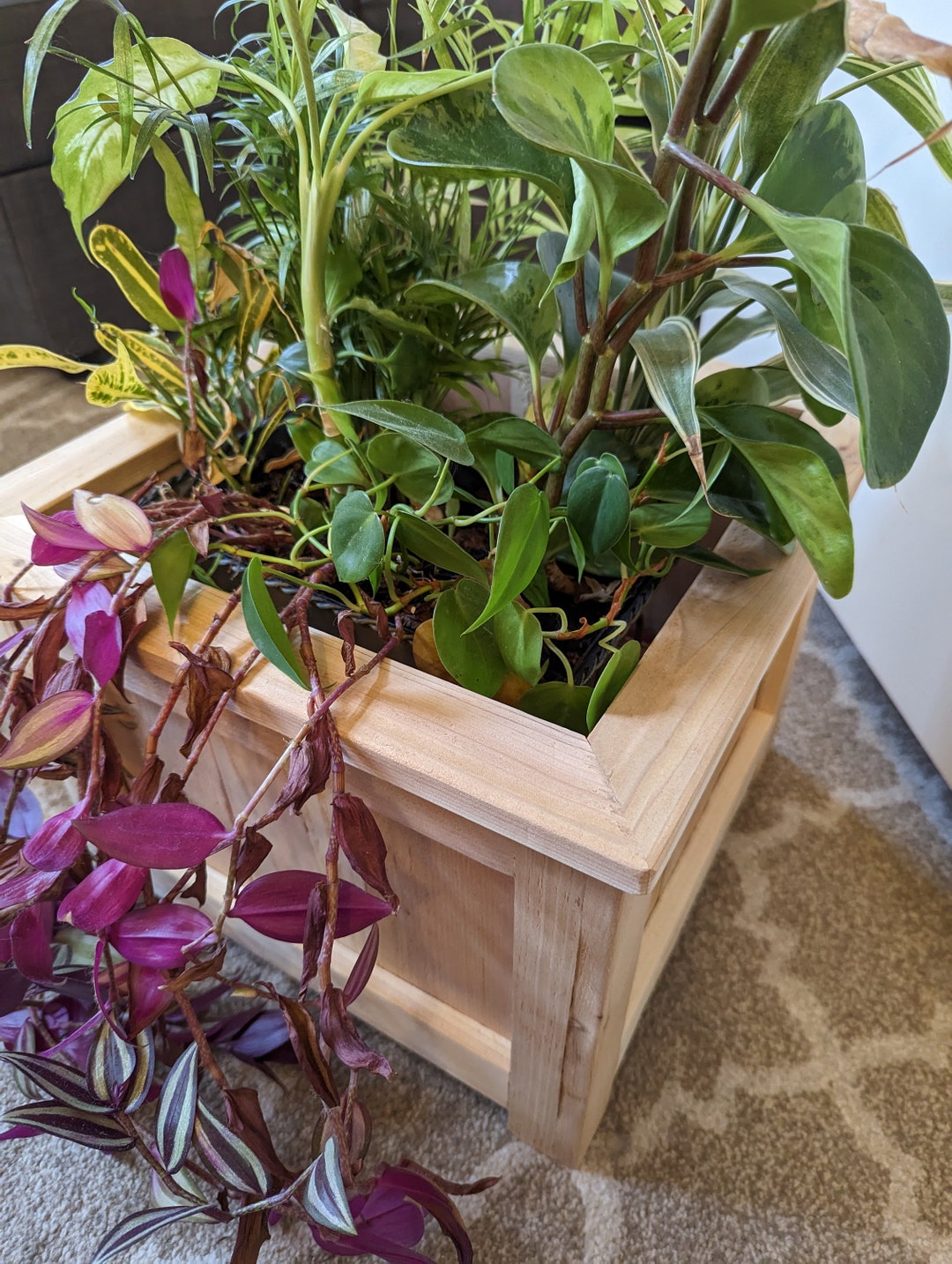 Rustic Wood Planter Box for Farmhouse-style Gardens Cedar - Etsy