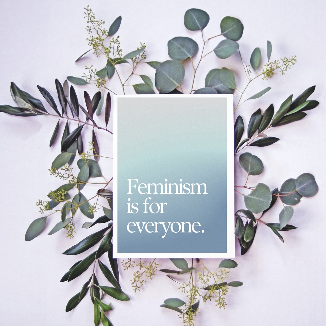 Feminist Gradient Printable, Feminism Art Digital Download Feminist Poster, Gift for Her, Quote ...