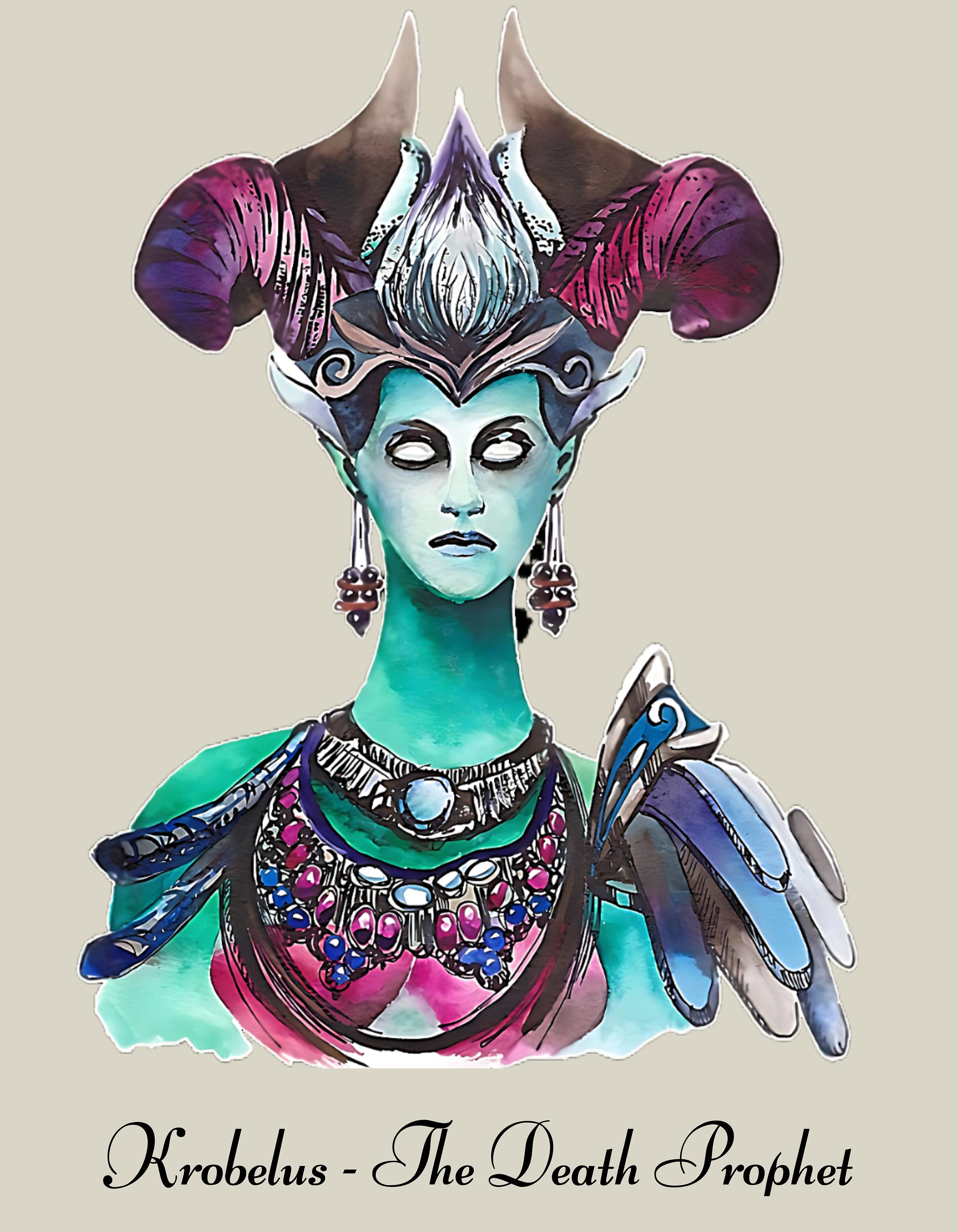 Dota 2 Death Prophet Artwork Watercolor Painting Illustration Printable ...