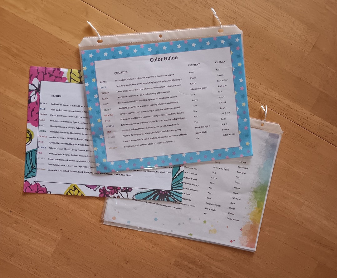 Color Correspondences Guide - Etsy