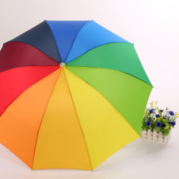 Rainbow Umbrella - Etsy