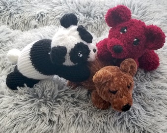 Panda Bear KNITTING MACHINE PATTERN addi Express / Sentro Circular ...