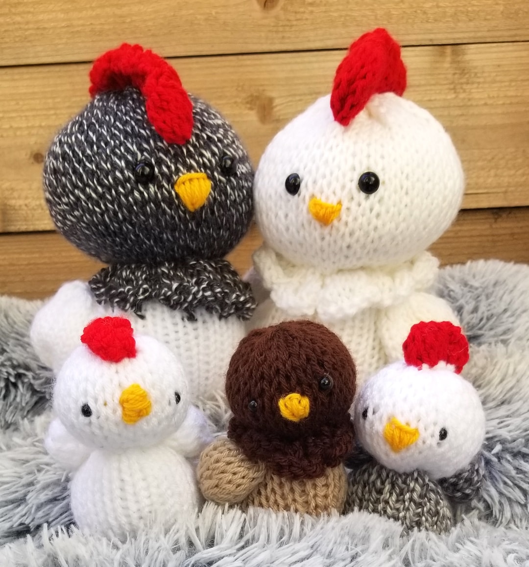 Chicken, Rooster, and Chick Machine Knit Pattern - Etsy