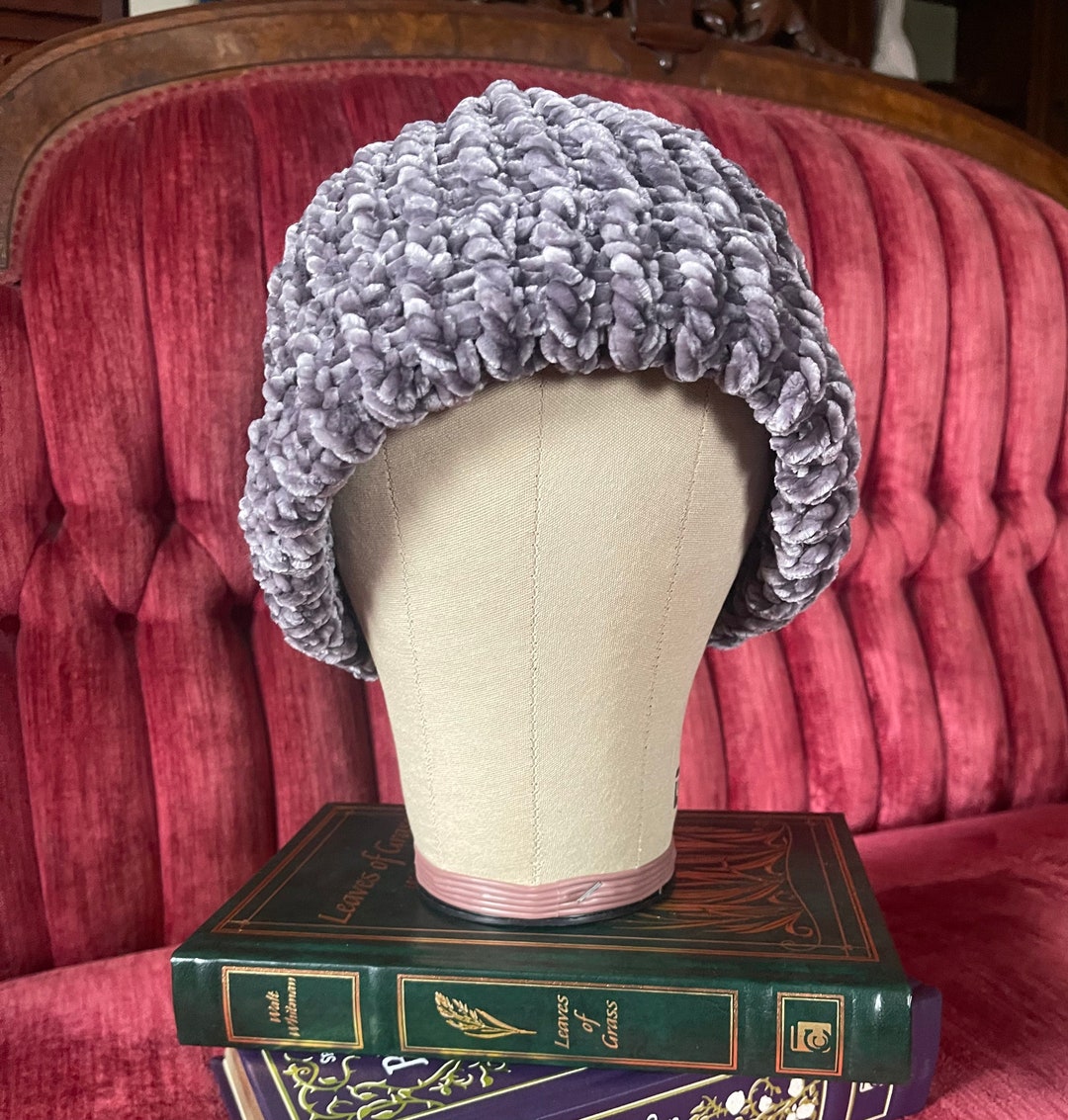 Fashionable Silver Velvet Foldable Beanie, Super Soft and Warm - Etsy