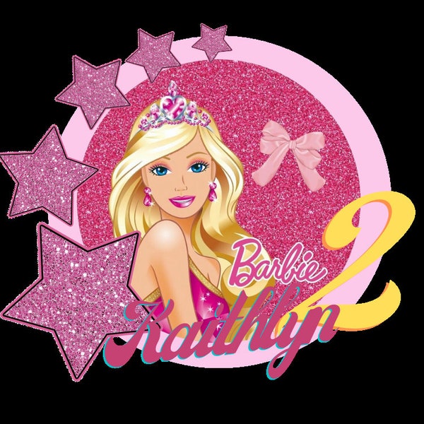 Barbie Cake Topper Printable - Etsy